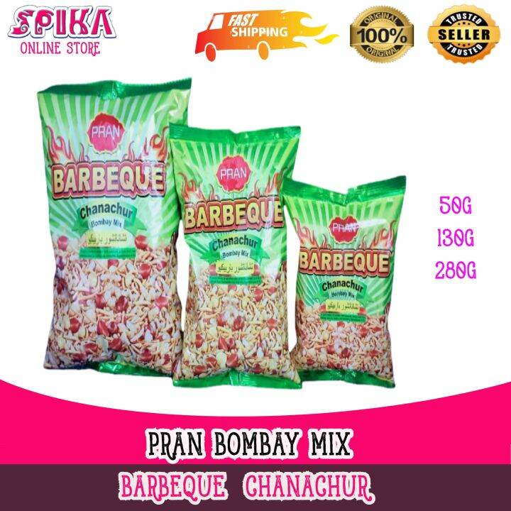 PRAN BARBEQUE CHANACHUR BOMBAY MIX 50GM / 130GM / 280GM | Lazada