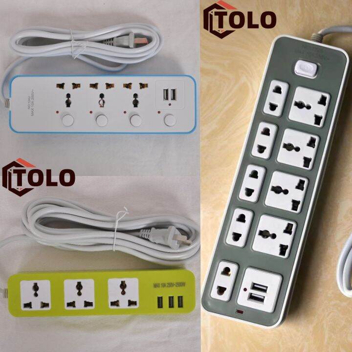 TOLO Extension cord with usb Extension wire port power strip Highpower ...