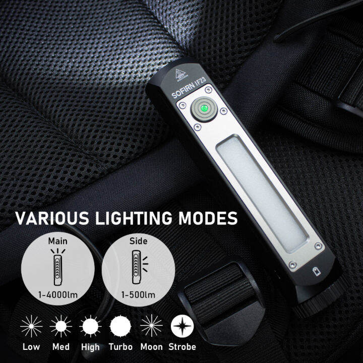 Sofirn IF23 Mini Flashlight 4000lm XHP50B Powerful LED Light 21700 Type ...