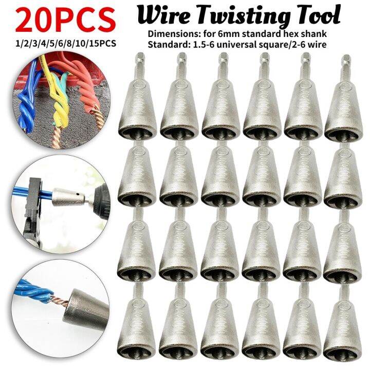6Mm Wire Twisting Tools Electrician Twister Hexagonal Quickly Twister 1.5-6 Square 2-6 Way ...