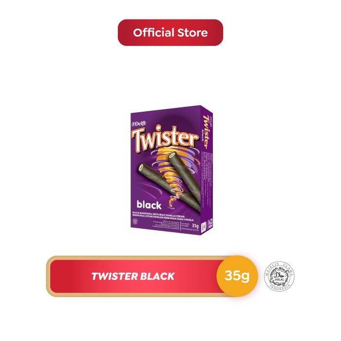Delfi Twister Wafer Roll Black Vanilla 35 g | Lazada Indonesia