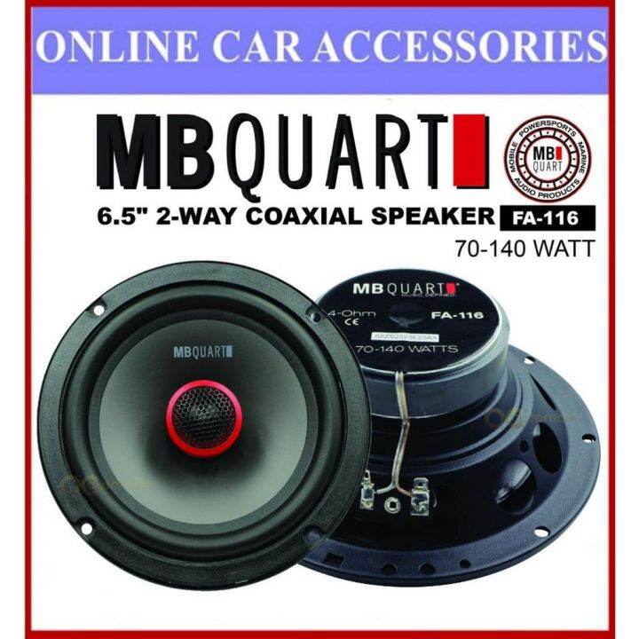 MB Quart FA Series 2 Way Coaxial 6.5" Car Speaker FA-116 Spk Kereta ...