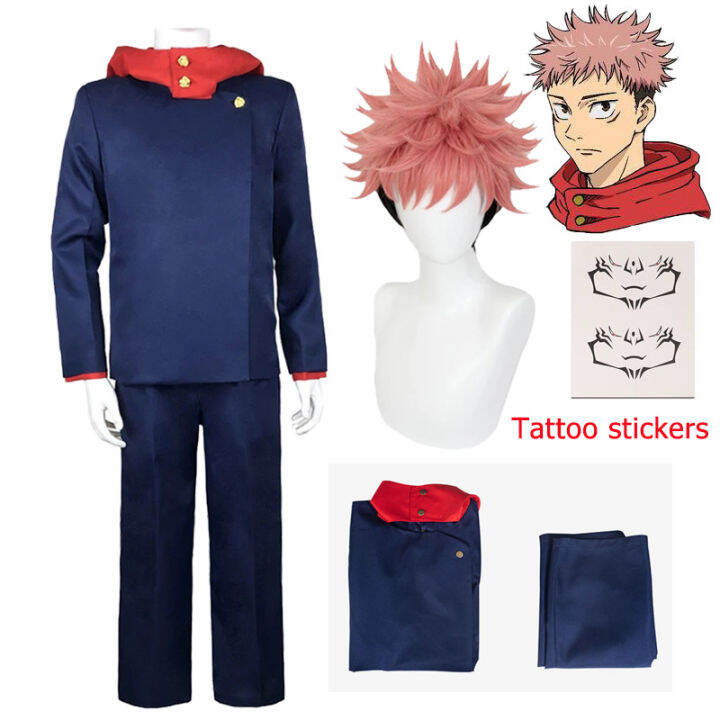 Itadori Yuji Cosplay Jujutsu Kaisen Costumes Anime Yuji Itadori Wig Top ...