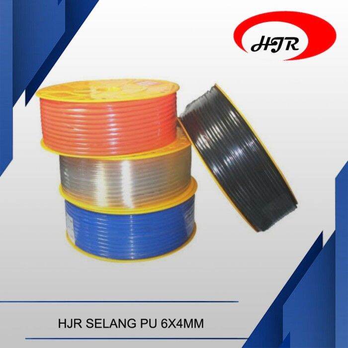 HJR SELANG ANGIN PNEUMATIC OD 6MM ID 4MM 1 ROLL 200M PU 6X4 MM | Lazada Indonesia