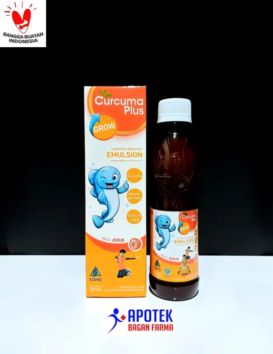 CURCUMA PLUS GROW EMULSION RASA JERUK 200 ML | Lazada Indonesia