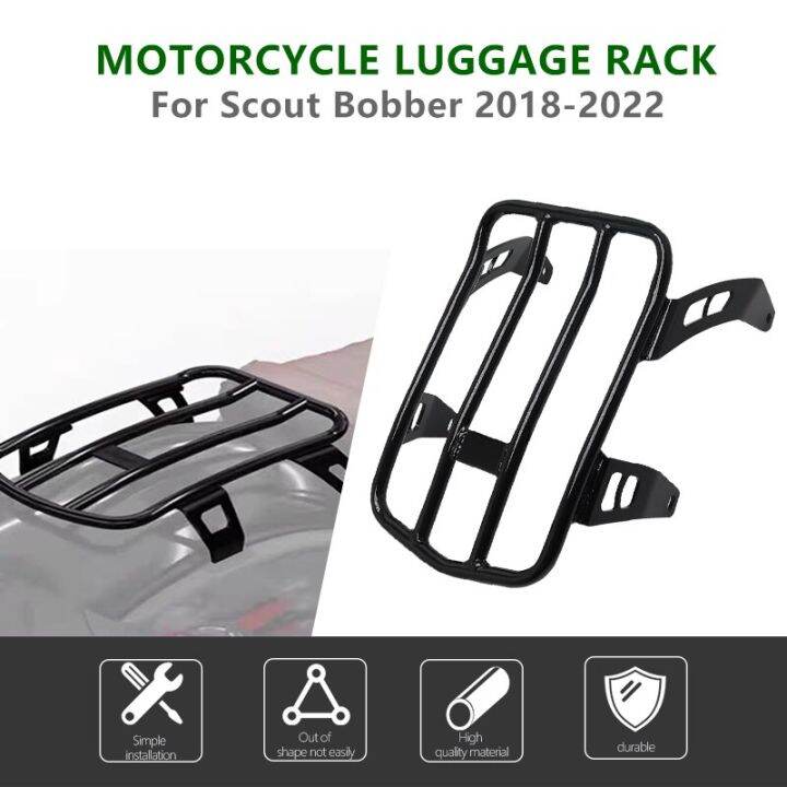 Black Motorcycle Rear Solo Seat Luggage Rack Support Shelf For Indian ...