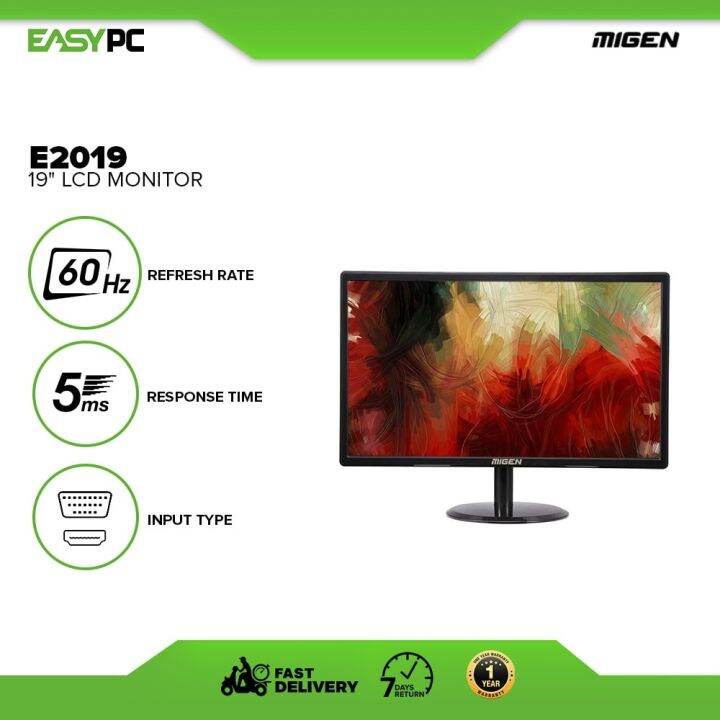 QtGsOOlR EasyPC Migen E2019 19 Inch Monitor LED Panel E20 Series 60HZ ...