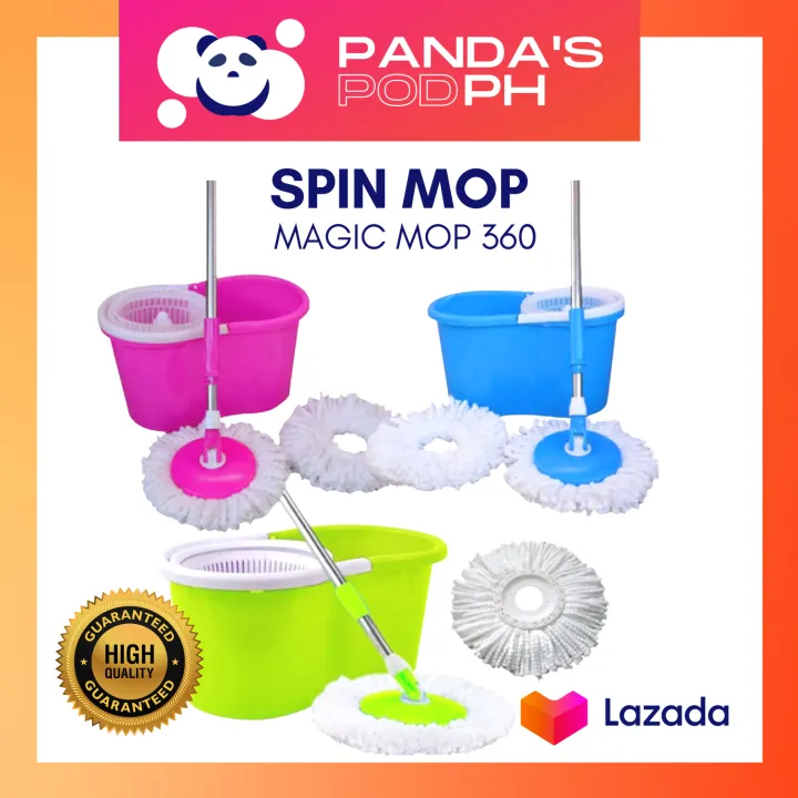 🐼 Panda's Pod PH 🐼 Spin Mop with Bucket 360 Easy Magic Mop Complete Set ...