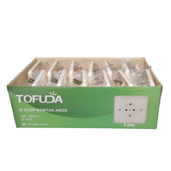 Paket 12 Pcs TOFUDA Stop Kontak Arde IB T-805 | Lazada Indonesia