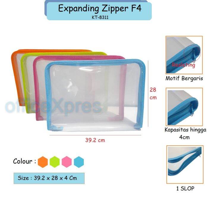 Map Zipper F4 / Expanding Zipper File / Map Resleting Zipper Bag 8311 ...