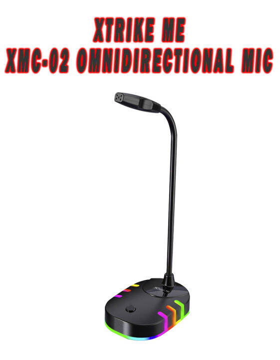 XTRIKE ME XMC-02 USB OMNIDIRECTIONAL MICROPHONE WITH RGB LIGHTING | Lazada