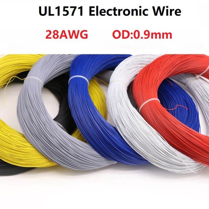 ลวดพีวีซีอิเล็กทรอนิกส์ UL1571 28AWG OD 0.9มมสายเคเบิลที่มีความยืดหยุ่น ...