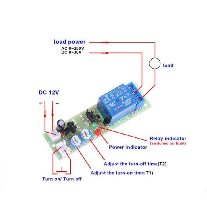 CRE ★ 12V DC Infinite Cycle Delay Timing Timer Relay ON OFF Switch ...