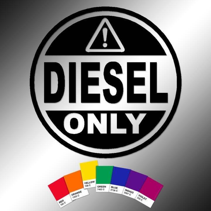 Sticker (1) Diesel Only fuel Decal Weather proof die-cut 3 inches Pick ...