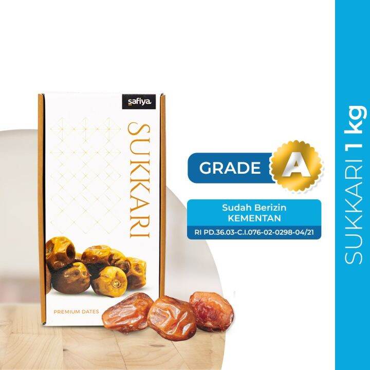 Kurma Sukari Safiya Kurma Raja 1kg Kurma Raja Sukkari Premium | Lazada ...