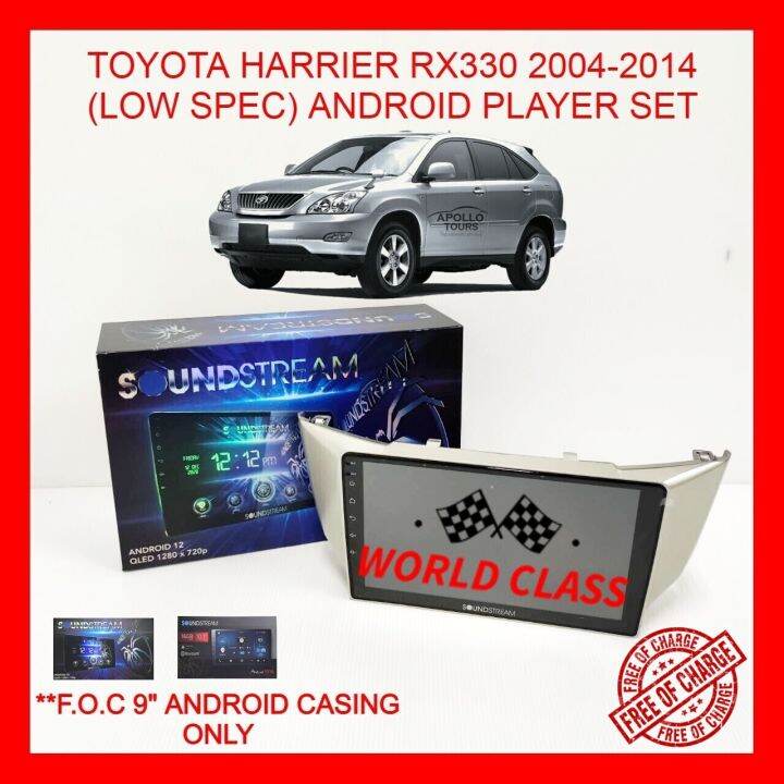 TOYOTA HARRIER RX-330 2004-2014 (LOW-SPEC) 9" SOUNDSTREAM ANDROID IPS ...