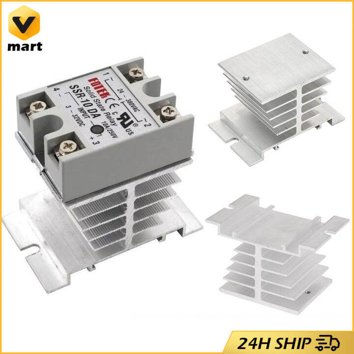 SSR Heat Sink Aluminum Fins Single Phase Solid State Relay SSR 10A To 40A Aluminum Heat Sink ...