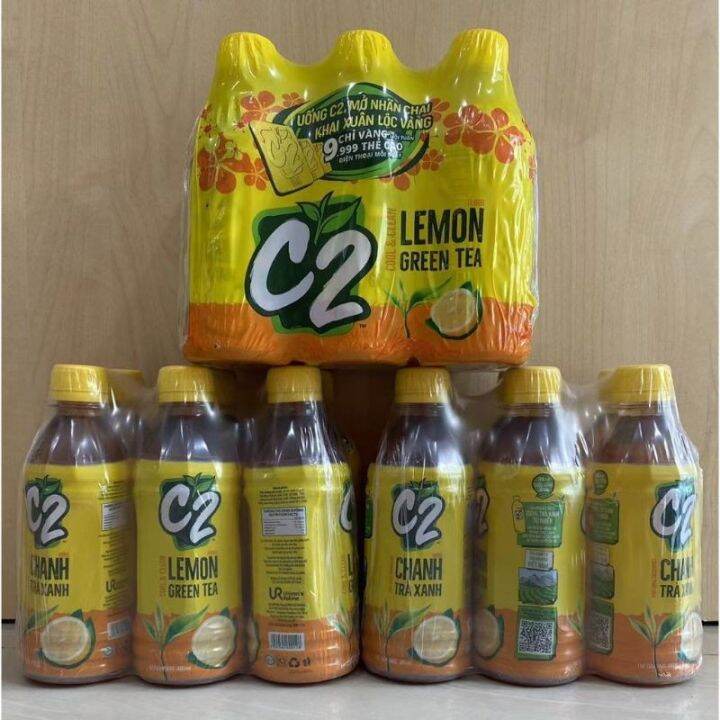 C2 Tra Xanh - Lemon Green Tea 360ml / C2 Tra Dao 455ml (1 x 6) | Lazada