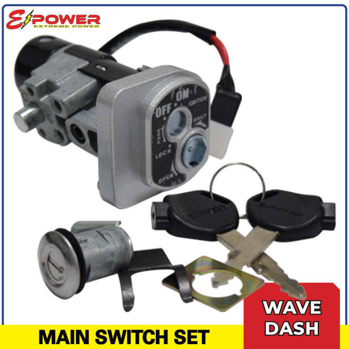 Honda Wave Dash E-Power Ignition Switch / Main Switch & Key Set | Lazada PH