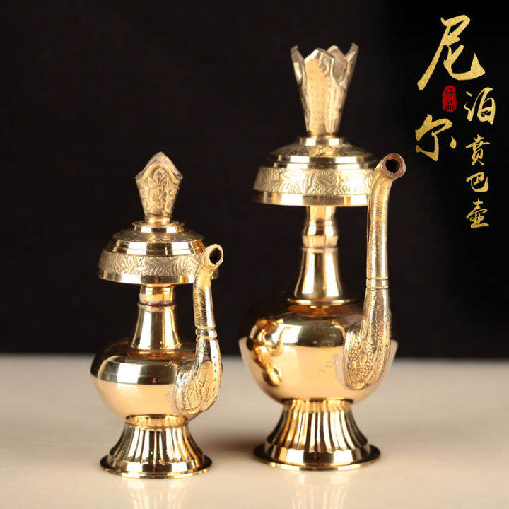 ทิเบตเนปาล Benba หม้ออินเดียทำด้วยมือทองแดงบริสุทธิ์เรียบกาต้มน้ำทิเบต ...