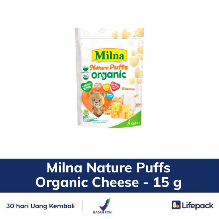 Milna Nature Puffs Organic Cheese - 15 g - LIFEPACK | Lazada Indonesia