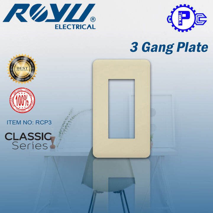 ROYU RCP3 3 GANG PLATE CLASSIC SERIES | Lazada PH