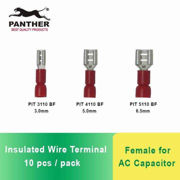 Panther PIT Female for AC Capacitor 3.0mm-6.5mm Insulated Wire Terminal ...