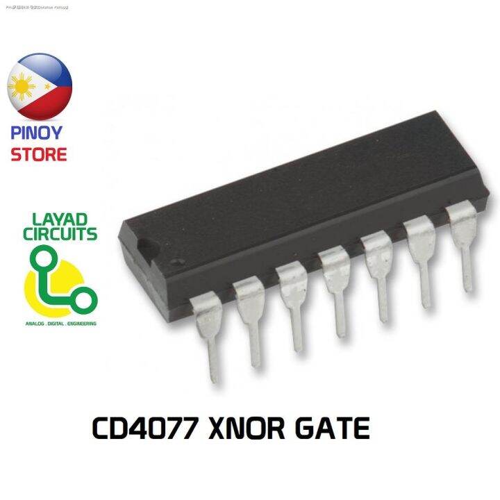 CD4077 Quad XNOR 2 input gate Exclusive NOR gate CMOS IC 4077 logic circuit ☄ | Lazada PH