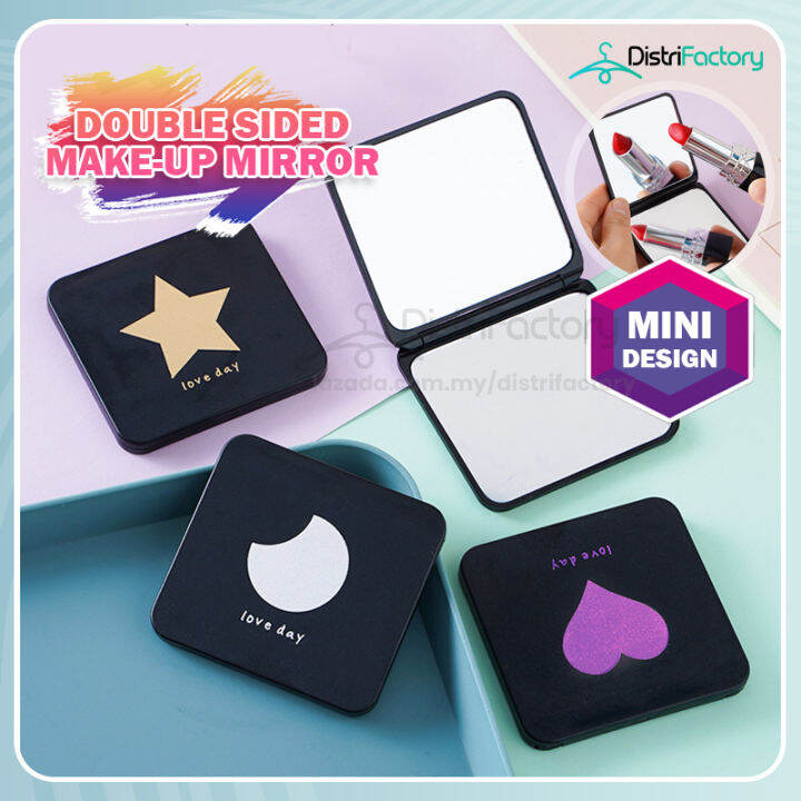 Portable Double-Sided Mirror with Non Distortion Handheld Folding ...