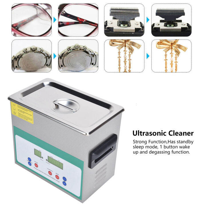 Ultrasonic Cleaner Sonic Cleaning Machine 3.2L 120W Digital Timer for ...