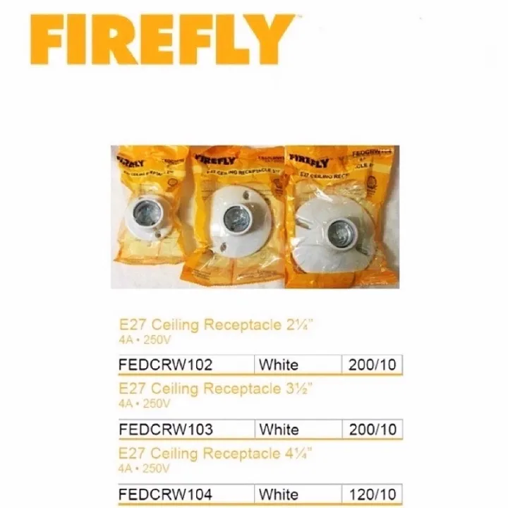 Firefly Ceiling Receptacle For lights 2inch(2-1/4)3inch(3-1/2)4inch(4-1 ...