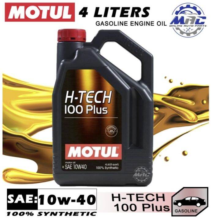 Motul H-Tech 100 Plus 10w40 100% Synthetic 4 Liters Gallon | Lazada PH
