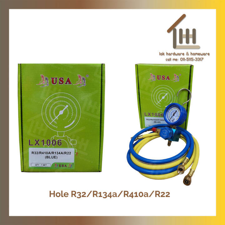 [ 100% Original ] GAS METER USA (R32/R410/R22/R134) Single High Side ...