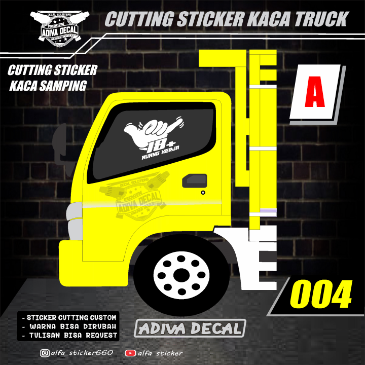 CUTTING STICKER KACA SAMPING TRUK KATA2 UNTUK KACA TRUCK DAN PICK UP-004 | Lazada Indonesia