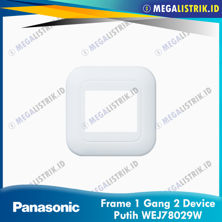 PANASONIC FRAME SAKLAR 1 GANG 2 DEVICE WIDE SERIES PUTIH / WHITE ...