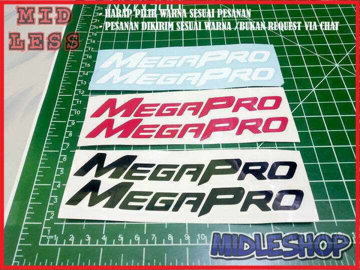 Stiker Motor/Cutting Stiker Motor Vinyl Logo Mega Pro isi 2 | Lazada ...