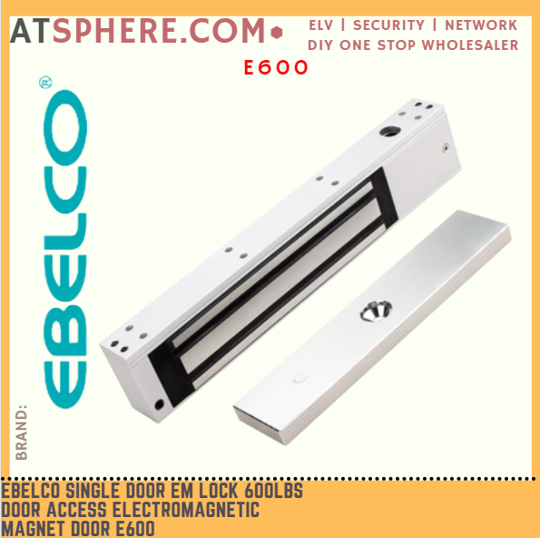 EBELCO Single Door EM Lock 600lbs 272Kg Door Access Electromagnetic ...