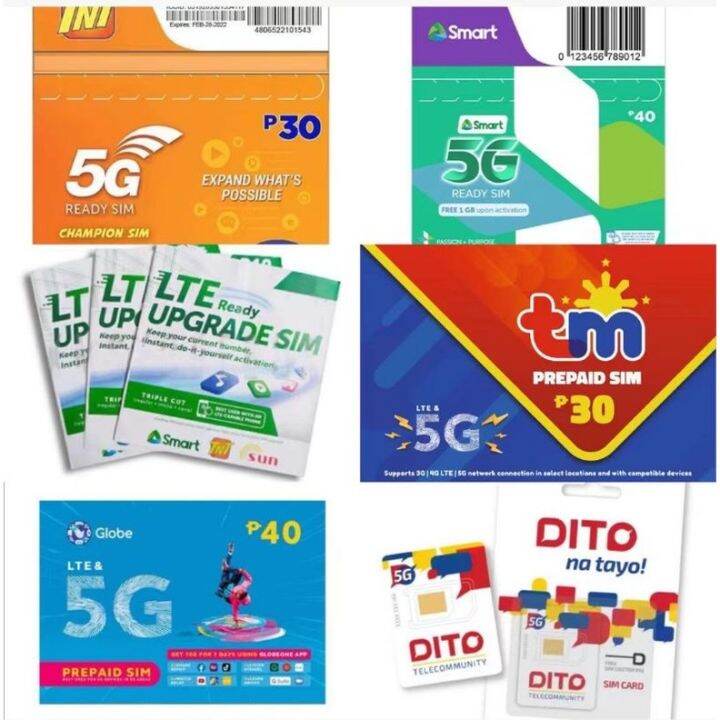 Philippines Local inventory ℗ 5G Globe Dito Upgrade Sim Card | Lazada PH