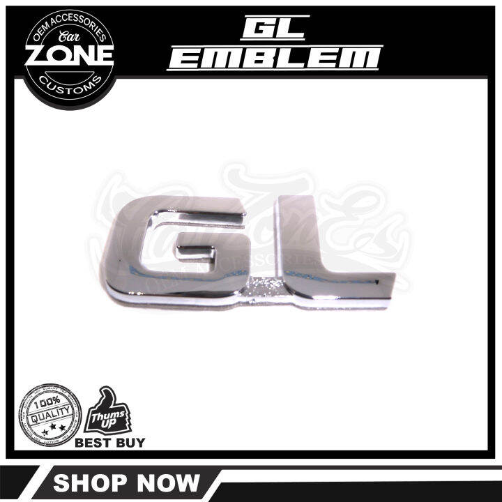 GL Rear Trunk Emblem Badge for Toyota Hiace (Chrome) | Lazada PH