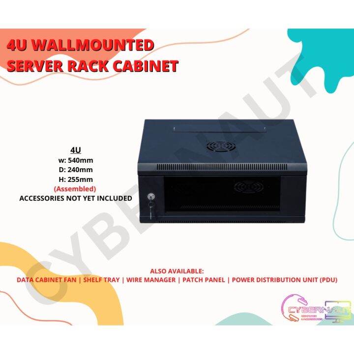 [New Arrival] ∏ Data Network Cabinet 4U Rack Mountable cybernaut ...