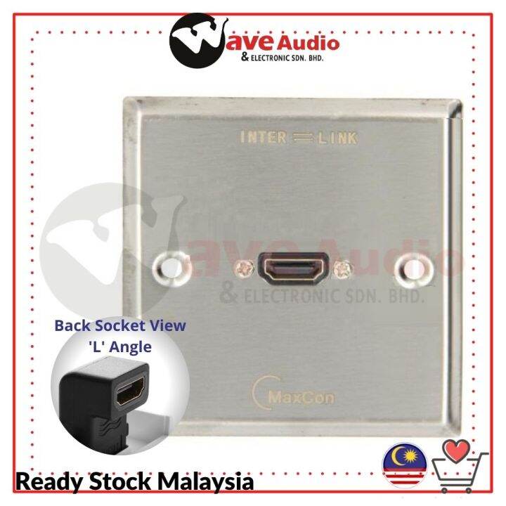 HDMI Metal Faceplate Wall Plate - (1 Port) HDMI Socket Plug Jack Outlet ...
