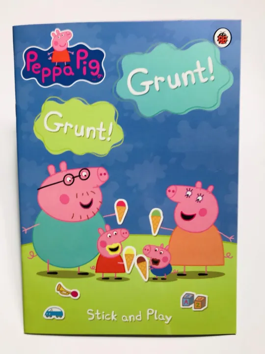 english children's book PEPPAR PIG GRUNT sticker book หนังสือเด็กภาษา ...