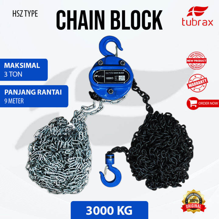 JAPAN Chain Block 3 ton x 9 meter Kerekan Takel Manual Katrol Alat ...