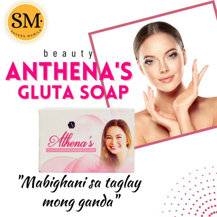 Athena's Gluta Milk Soap 1 Pc. Glutathione-Enriched Soap to whitens ...