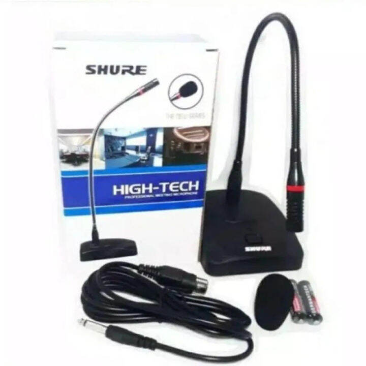 MIC MEJA SHURE MIC PODIUM MICROPHONE MIMBAR SHURE MIC RAPAT MIKROFON ...