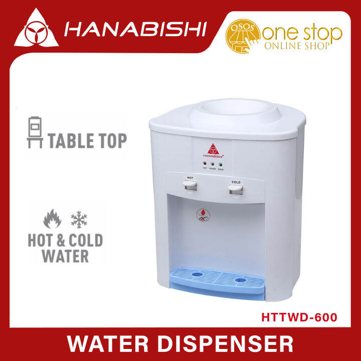 Hanabishi Original Fast Cooling Water Dispenser Table Top Hot & Cold ...