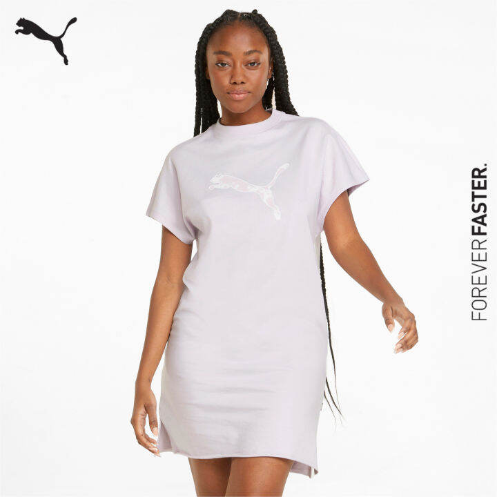 PUMA BASICS - ชุดเดรสผู้หญิงลายกราฟิก Summer สีม่วง - APP - 84841317 ...