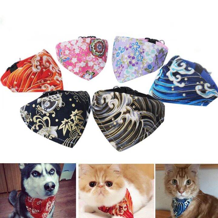 2 in 1 Japan Design Scarf Collar Pet Fashion Collar Japan Design Scarf ...
