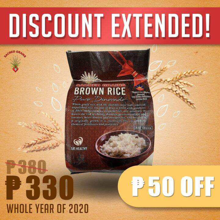 Sacred Grains Dinorado Brown Rice 5kg | Lazada PH