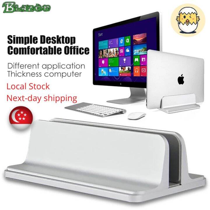 Aluminum Vertical Laptop Stand Adjustable Width Single/Dual Slot Dock ...